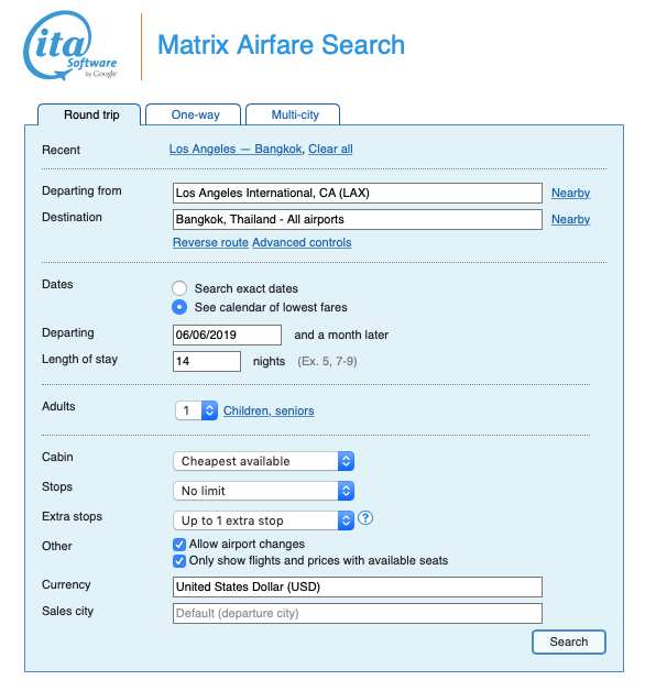 How to Use the ITA Matrix to Find Cheap Flights